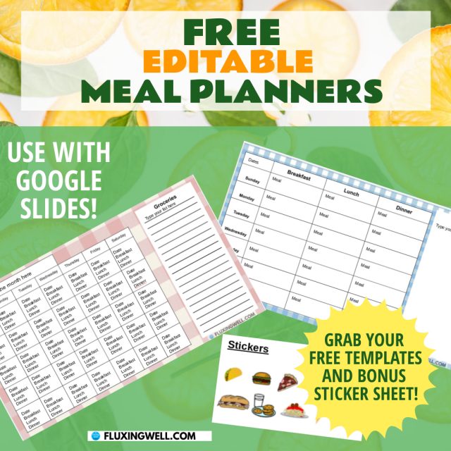 How to Make an Editable Meal Plan Template for Free - Fluxing Well