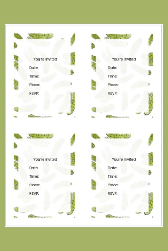 52 Pickle Themed Party Ideas: Food, Decorations, Games - Fluxing Well