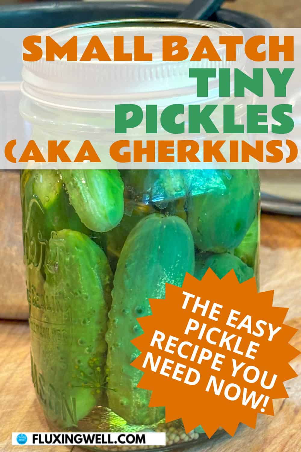 Cute Pickles: Easy Homemade Gherkins by the Pint - Fluxing Well