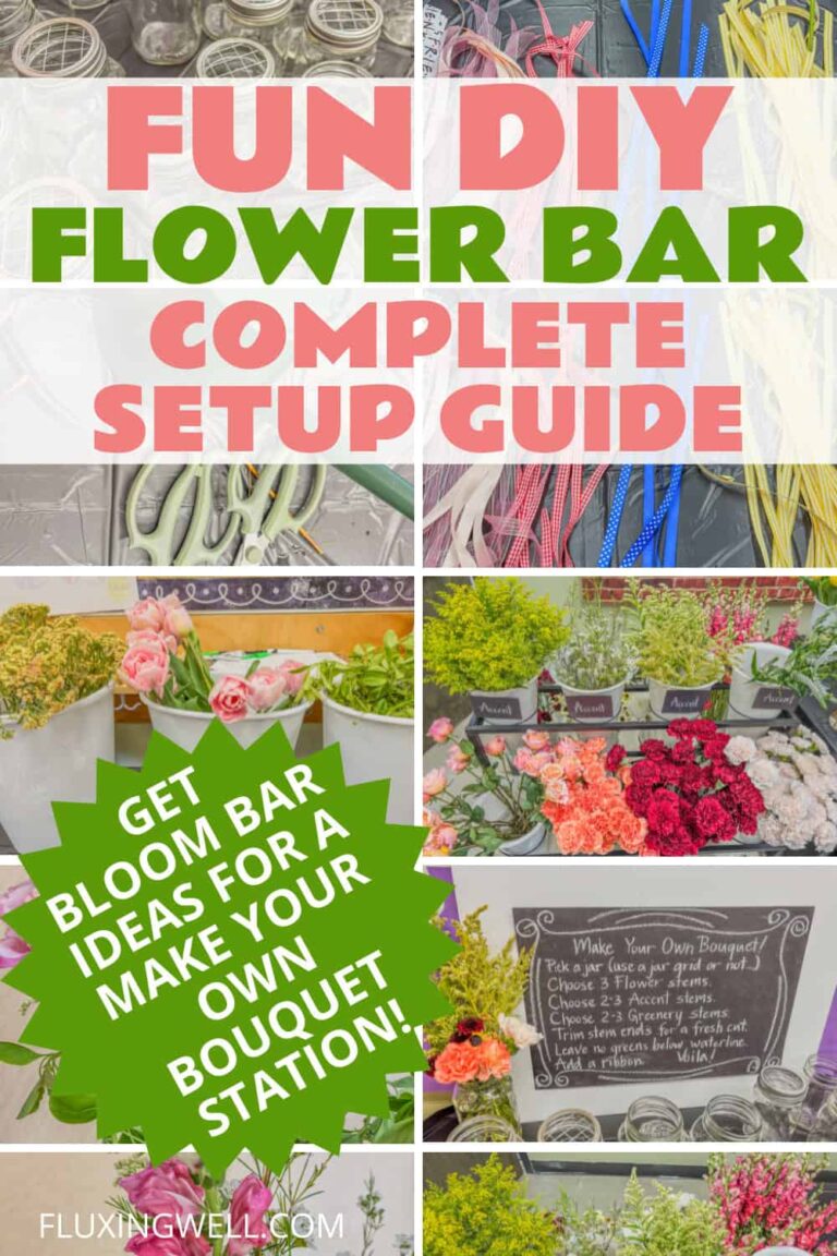 DIY Flower Bar: Easy Steps to a Bouquet Station - Fluxing Well